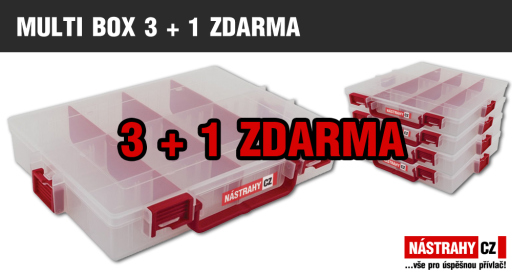 Krabička/kufřík na nástrahy - MULTI BOX 3 + 1 ZDARMA | NASTRAHY.CZ